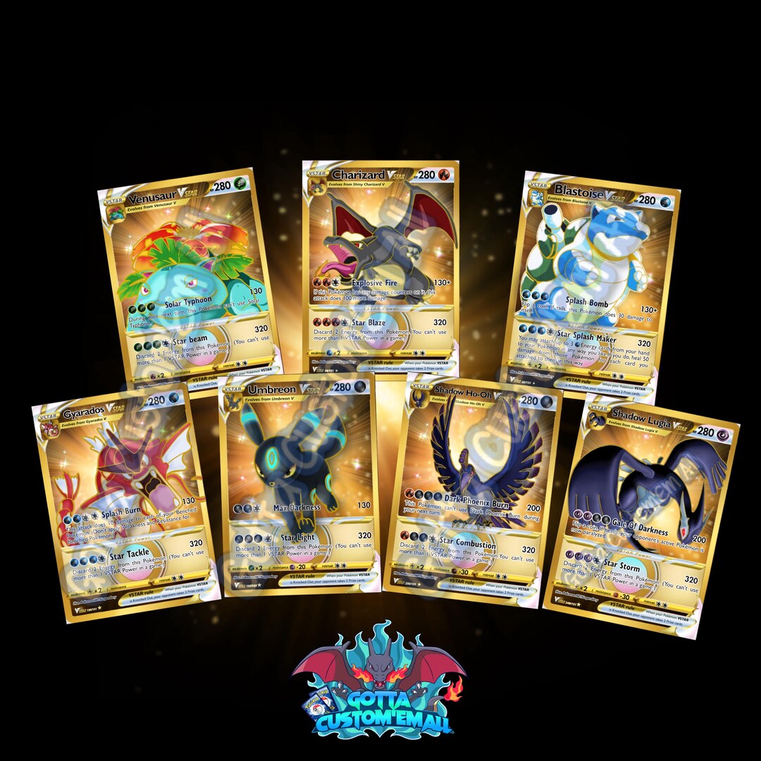 Custom Pokémon VSTAR Gold Card Your Choice - Etsy