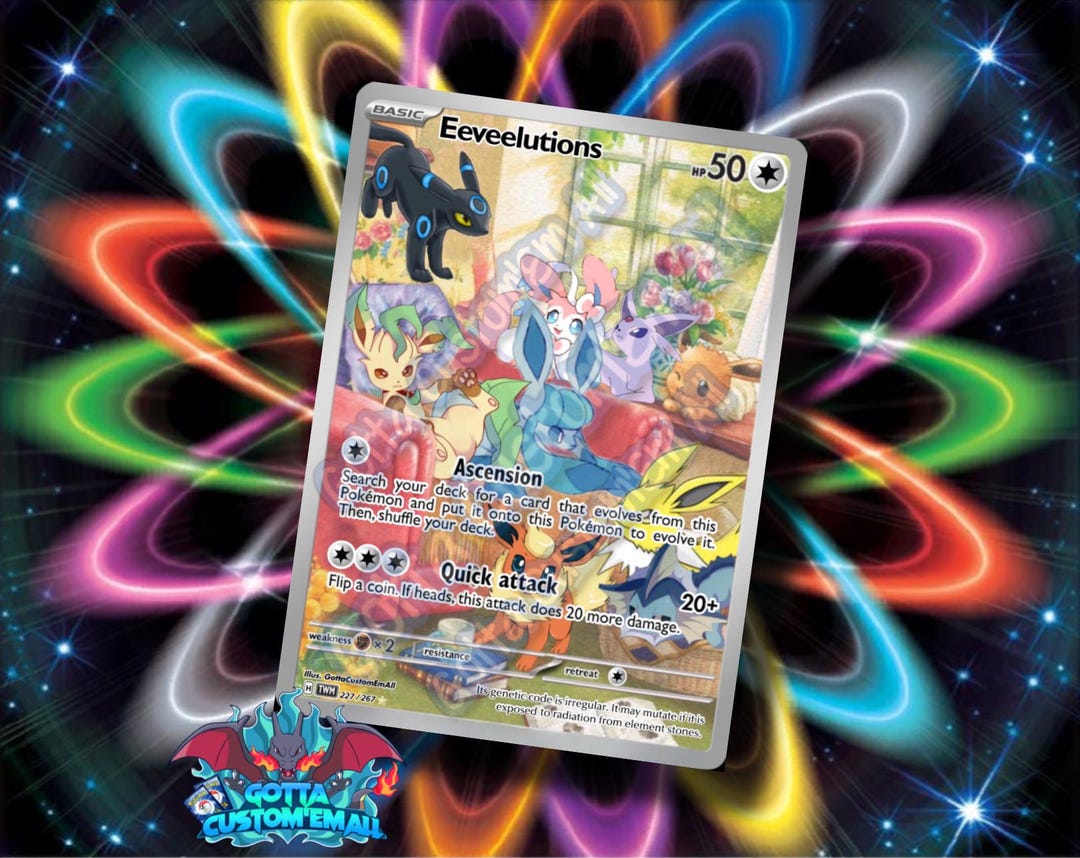 Eeveelutions Custom Card - Etsy Australia