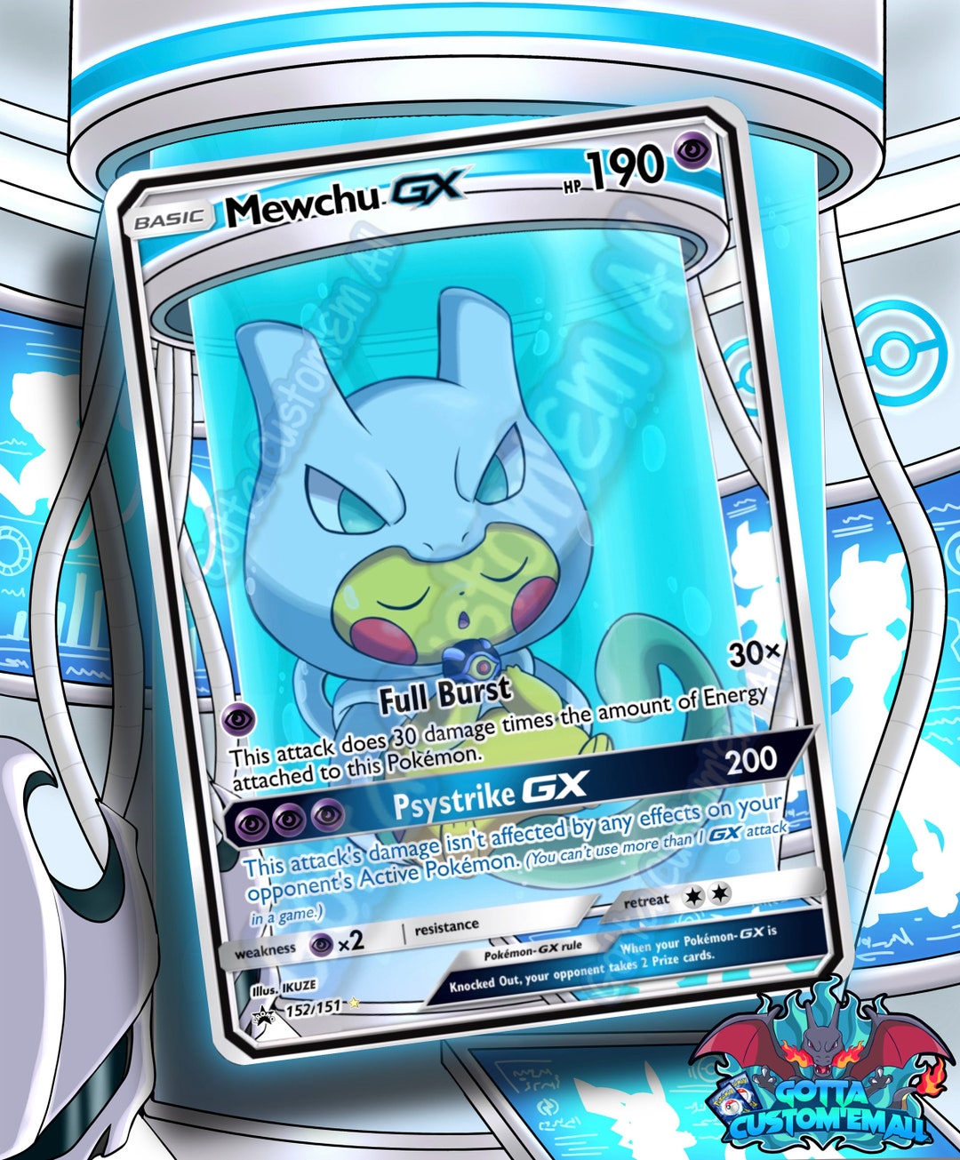 Shiny Mewchu mewtwo X Pikachu - Etsy