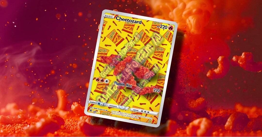 Cheetozard Pokémon Custom Promo Card – Spicy & Exclusive Collectible ...