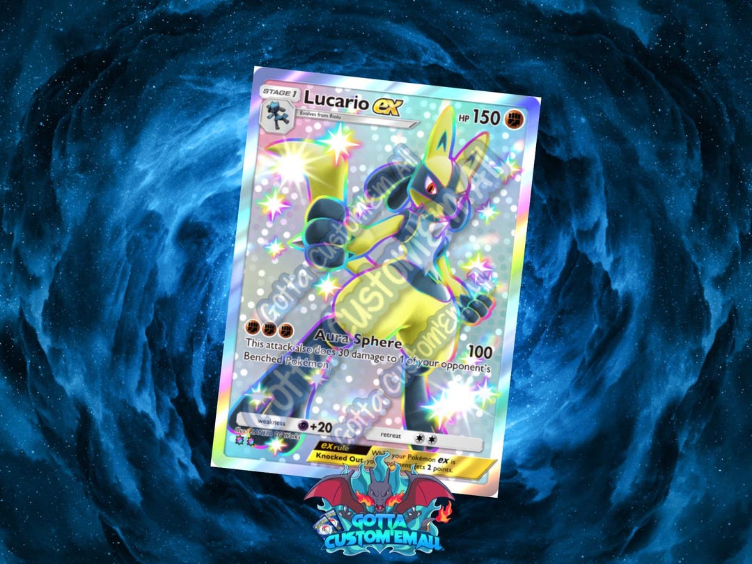 Shiny Lucario Ex Custom Proxy Card – Pokémon TCG Pocket - Etsy