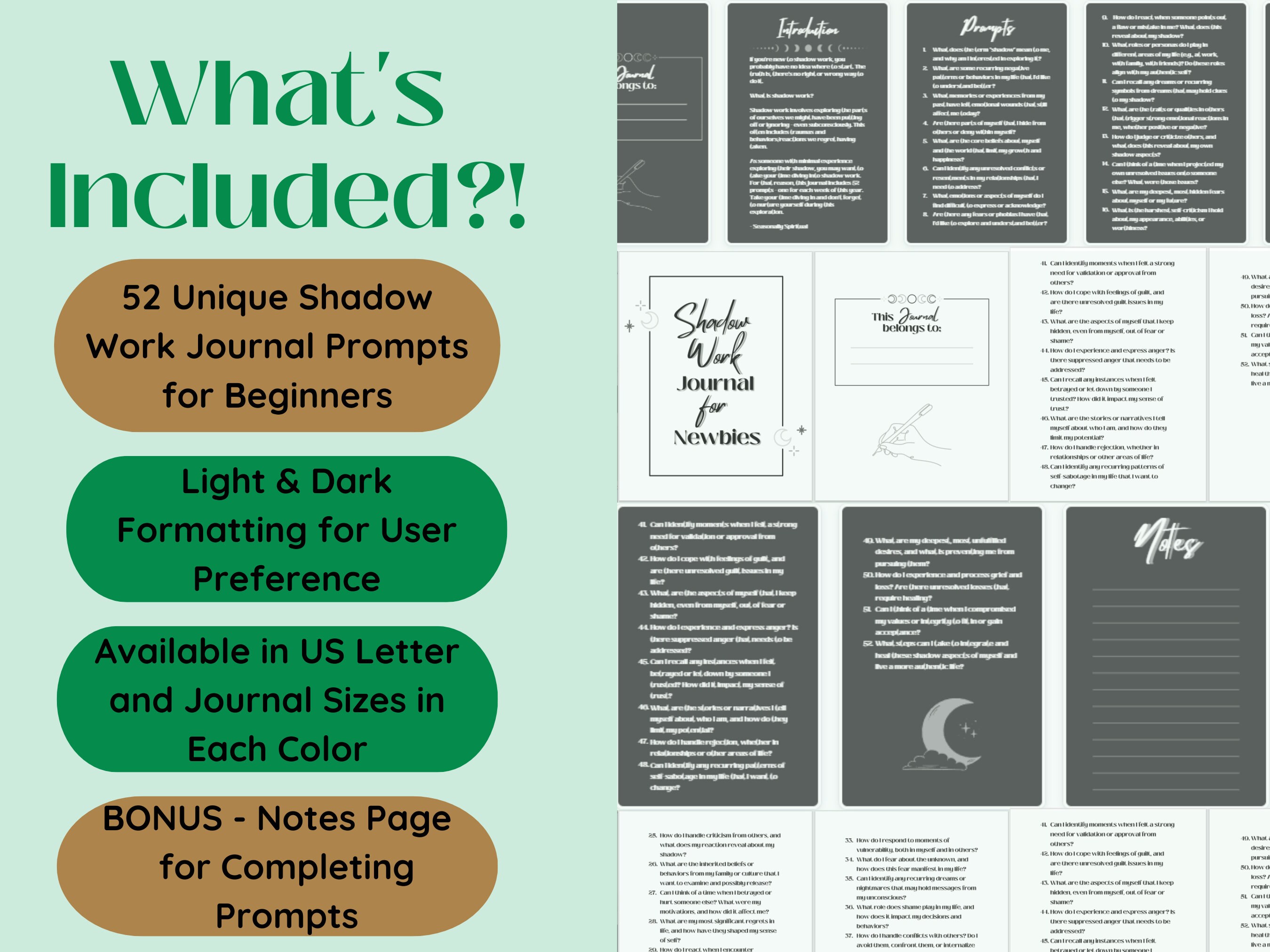Shadow Work Journal, Shadow Work, Shadow Journal, Shadow Work Digital ...