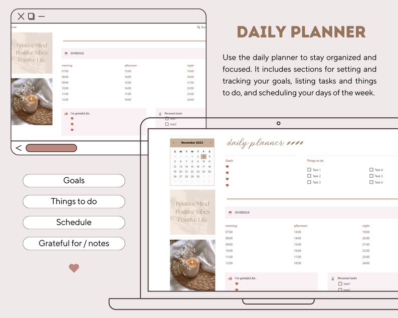 2024 Yearly Notion Planner Aesthetic Boho Notion Planner All-in-one ...