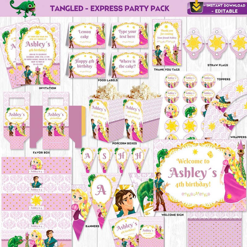 Tangled Party Decorations - Etsy