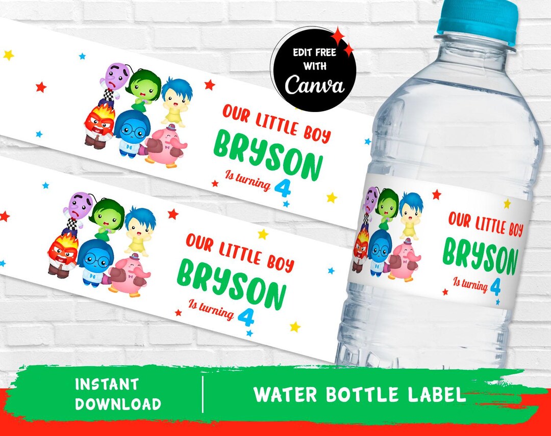 Inside Out Water Bottle Label Inside Out Juice Label Inside Out ...