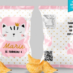 Cat Chip Bag Party Cat Potato Chips Cat Bundle Party Package Pet ...