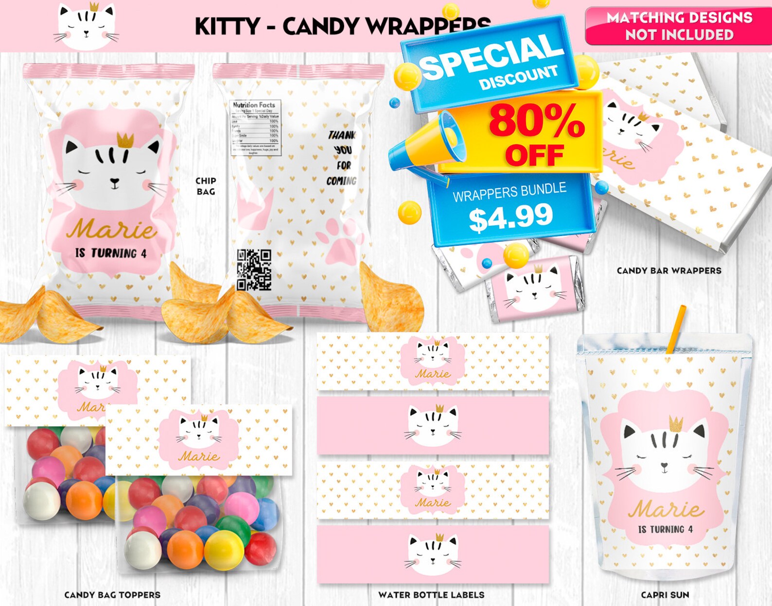 Cat Chip Bag Party Cat Potato Chips Cat Bundle Party Package Pet ...