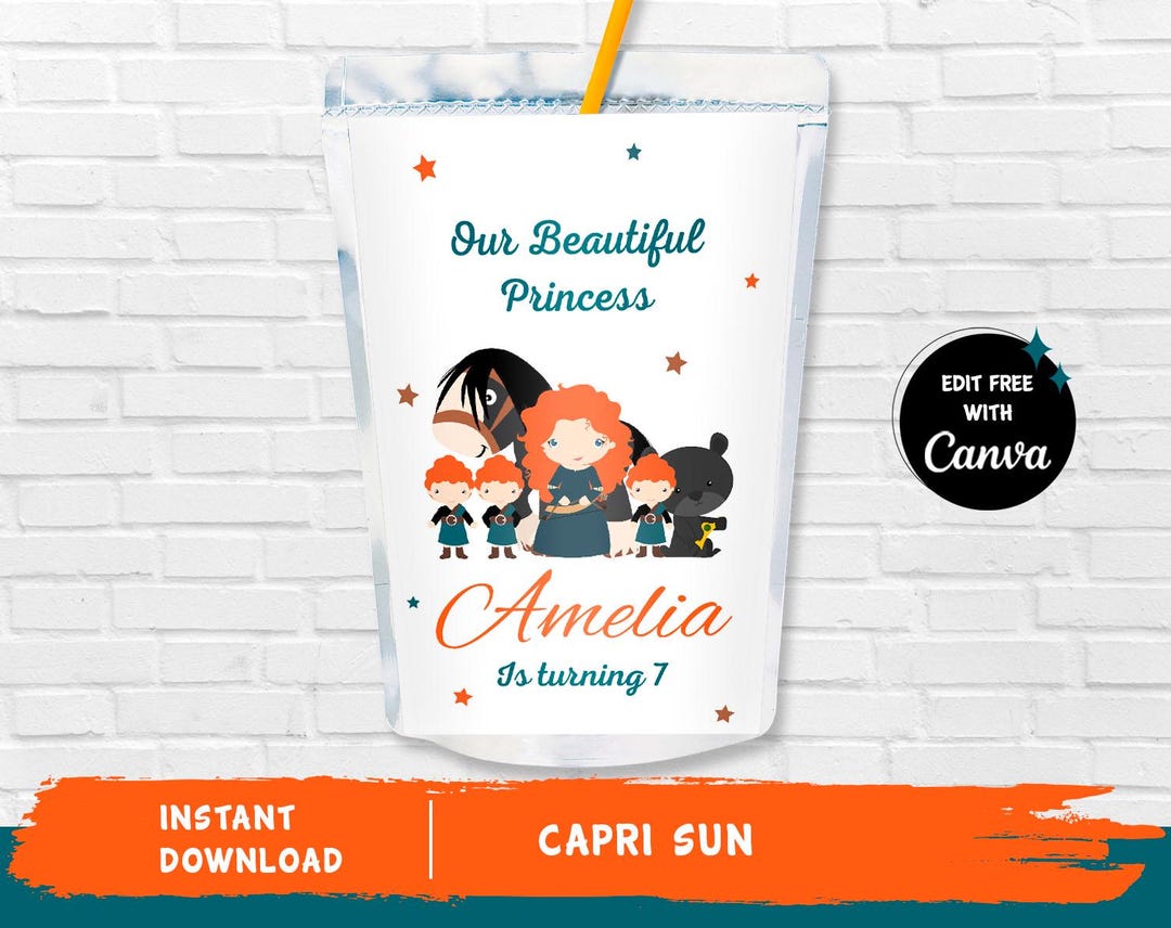 Merida Capri Sun Merida Juice Label Brave Capri Sun Brave Party Merida ...
