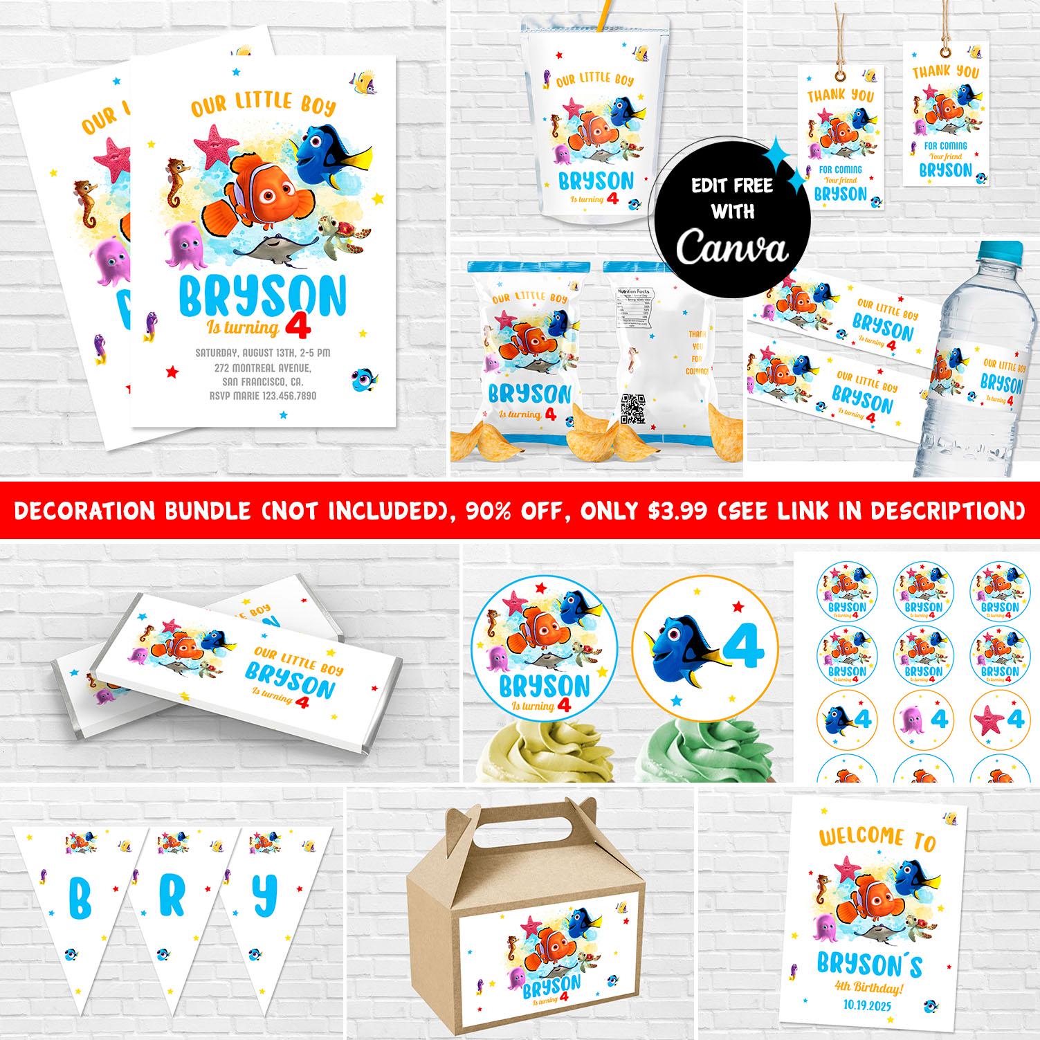 Finding Nemo Toppers Finding Nemo Cupcake Finding Nemo Decoration Dory ...