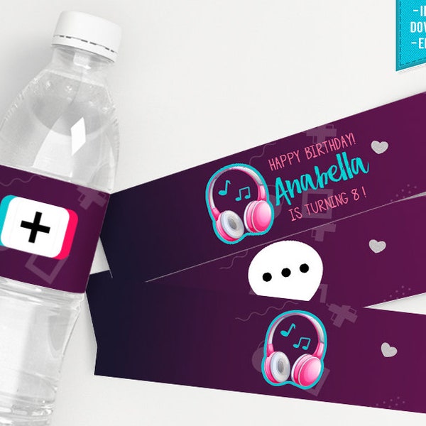 Tik Tok Water Bottle Label - Etsy