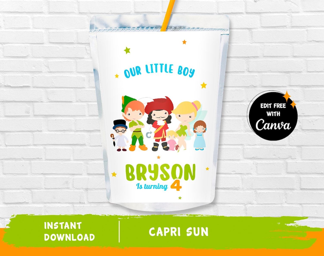 Peter Pan Capri Sun Peter Pan Juice Label Tinkerbell Capri Sun ...