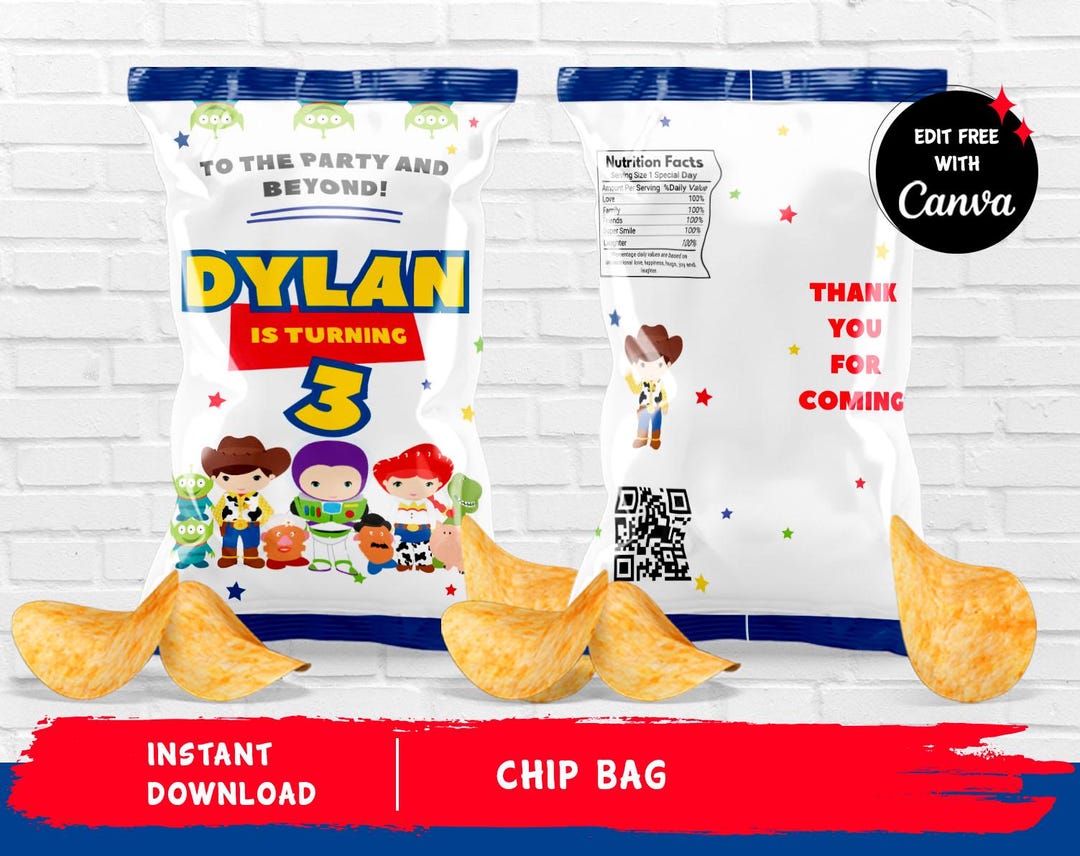 Toy Story Chip Bag Toy Story Potato Chips Toys Chip Bag Toys Party Toy ...