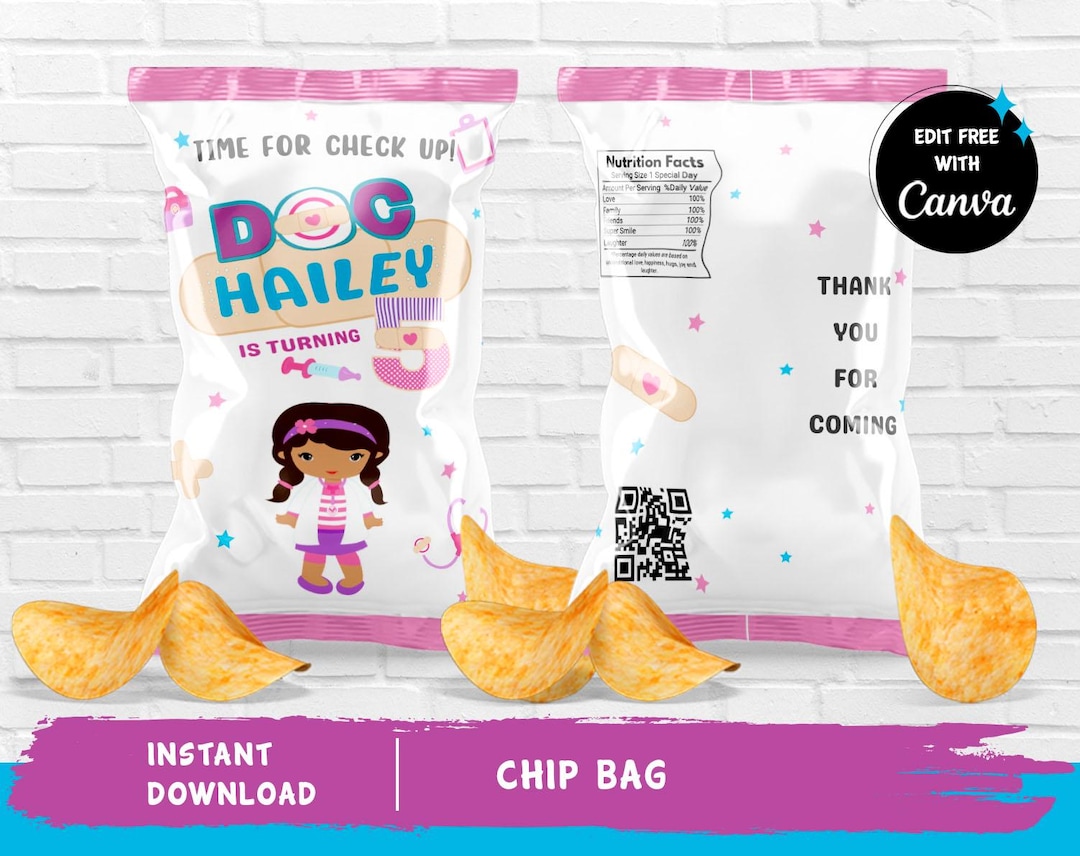 Doc Mcstuffins Chip Bag Doc Mcstuffins Potato Chips Doctor Chip Bag Doc ...