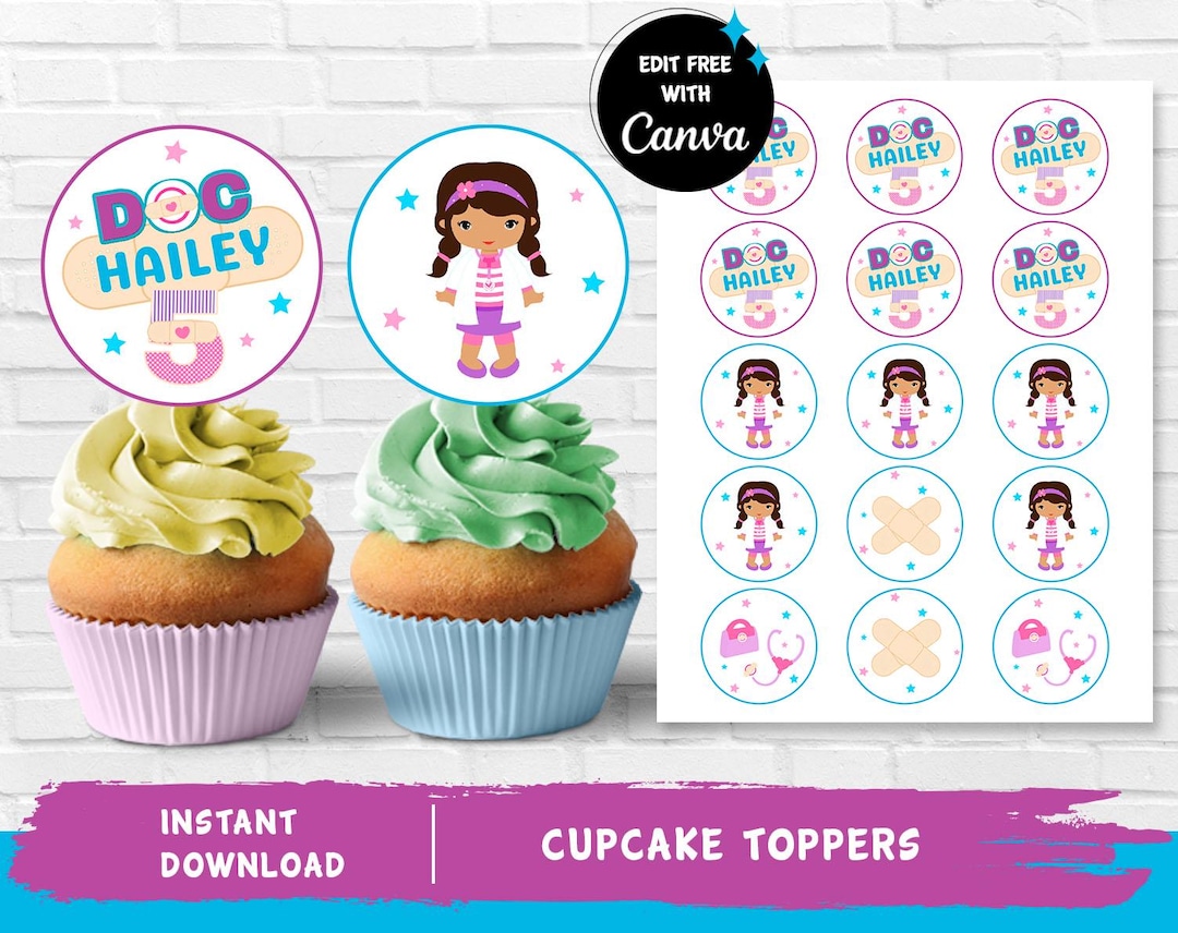 Doc Mcstuffins Toppers Doc Mcstuffins Cupcake Doctor Toppers Doc ...