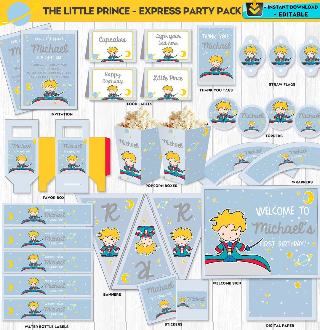 Prince Party Decorations Prince Bundle Party Package Prince Birthday ...