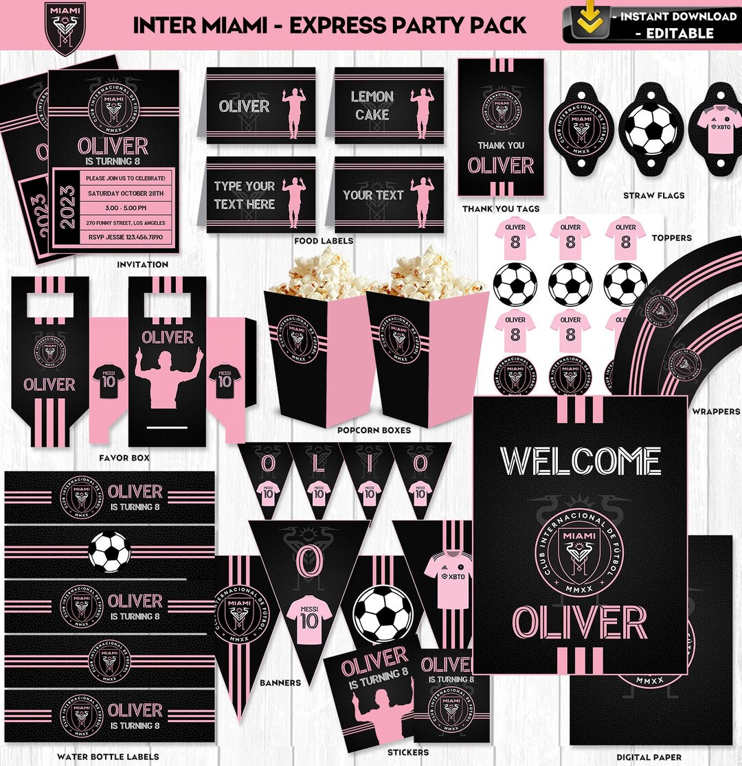 Miami Party Decorations Miami Bundle Miami Decoration Messi Soccer ...