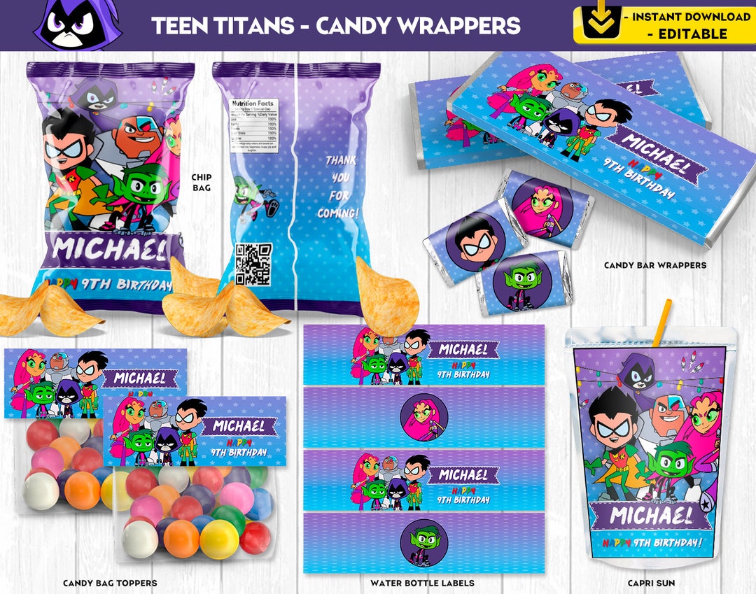 Superheroes Wrappers Superheroes Birthday Superheroes Bundle - INSTANT ...