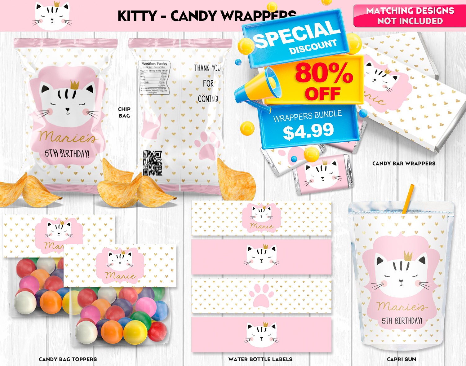 Cat Chip Bag Party Cat Potato Chips Cat Bundle Party Package - Etsy Canada