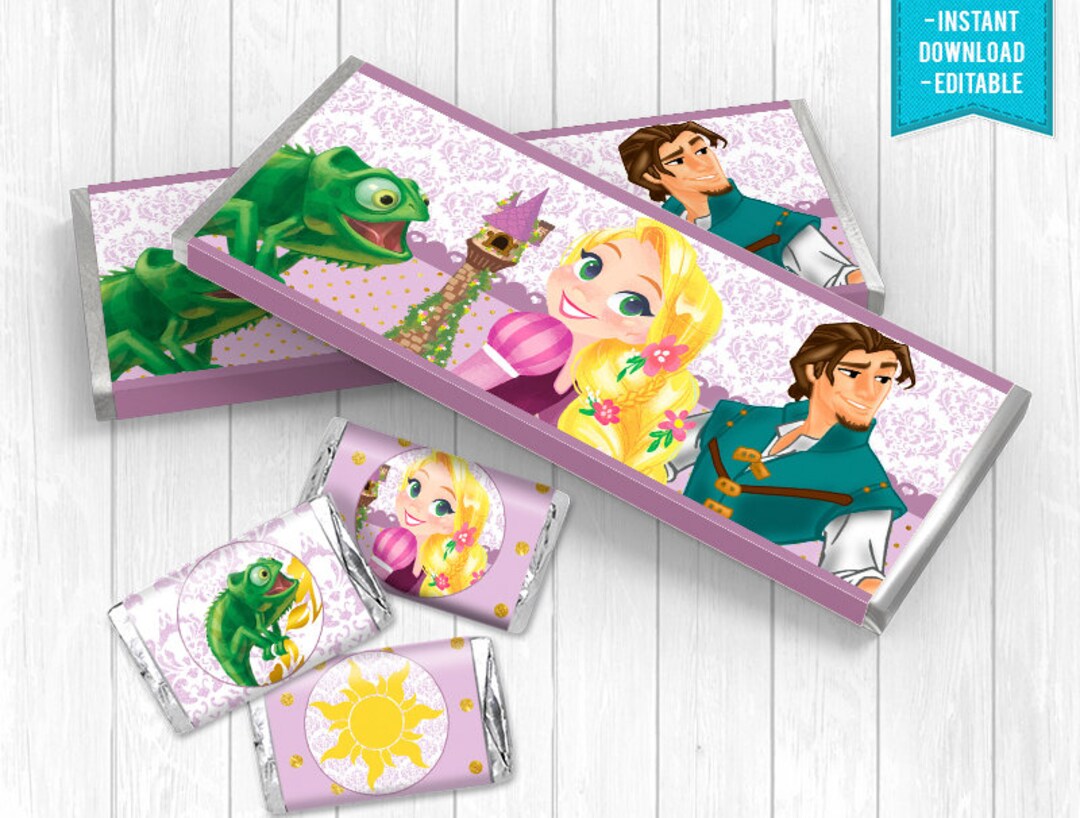 Tangled Bar Wrapper Tangled Bundle Party Package Tangled - Etsy