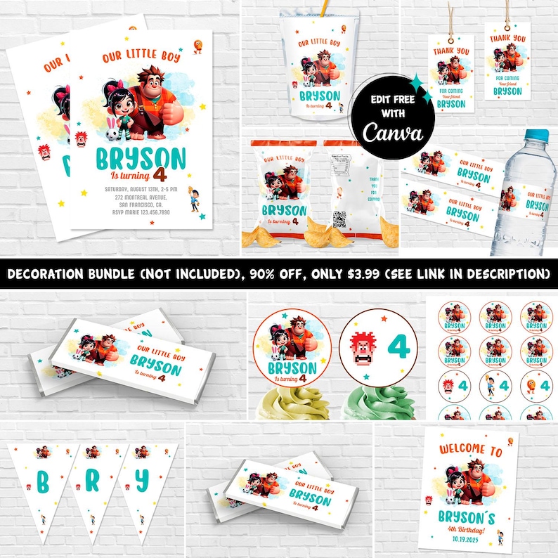 Wreck It Ralph Thank You Tag Ralph Favor Tag Vanellope Tags Ralph ...