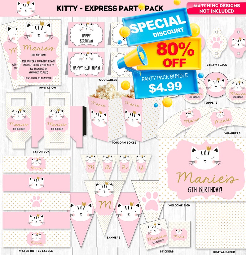 Cat Chip Bag Party Cat Potato Chips Cat Bundle Party Package - Etsy