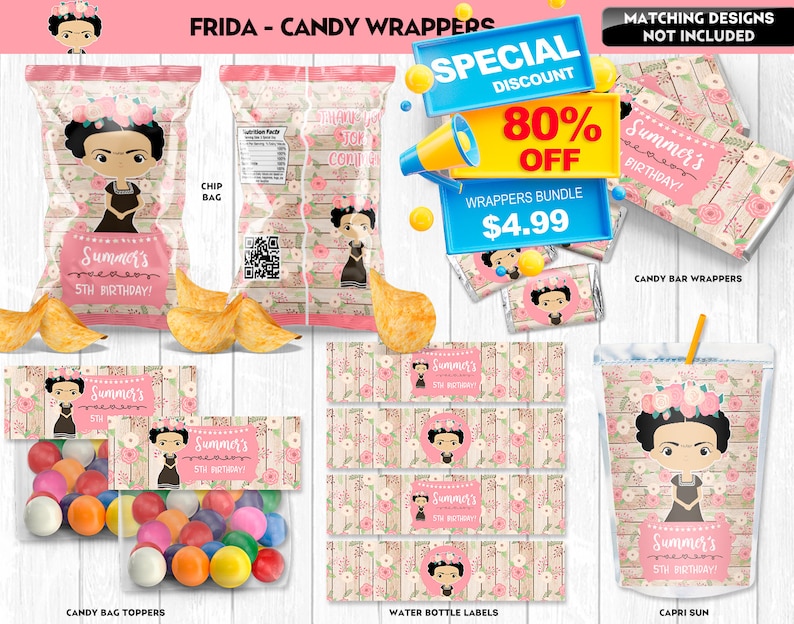 Frida Party Decorations Frida Bundle Party Package Mexican Birthday ...