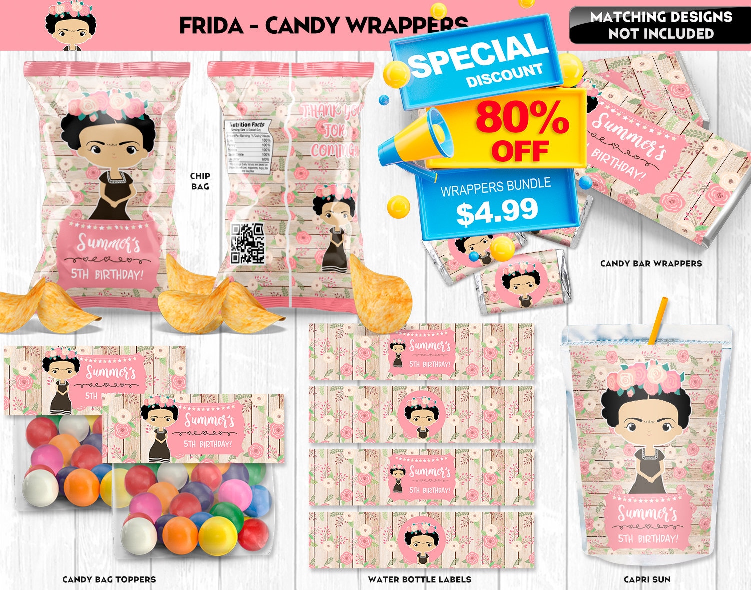 Frida Party Decorations Frida Bundle Party Package Mexican Birthday ...