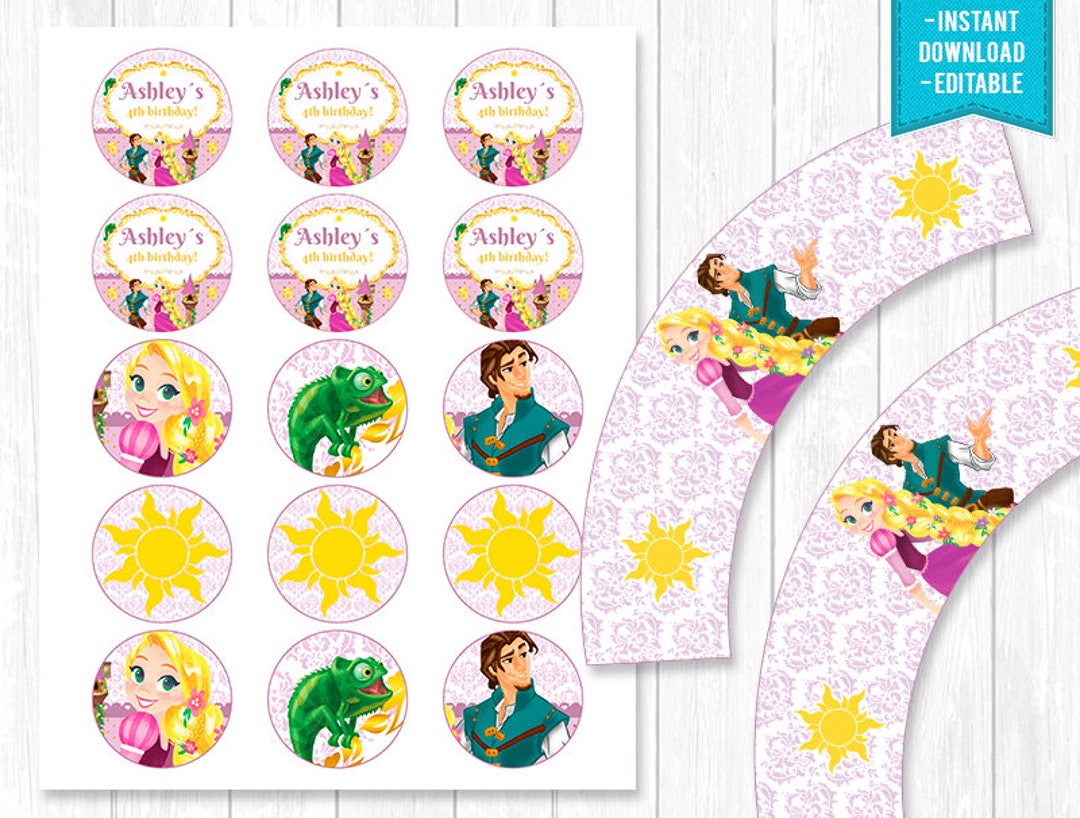 Tangled Toppers Tangled Bundle Party Package Tangled Birthday Rapunzel ...