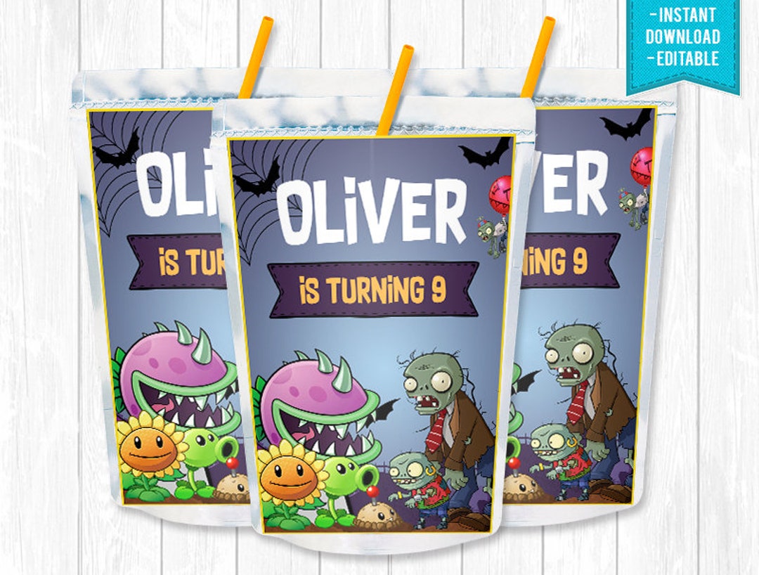 Game Capri Sun Game Birthday Video Game Gamer INSTANT DOWNLOAD Editable ...