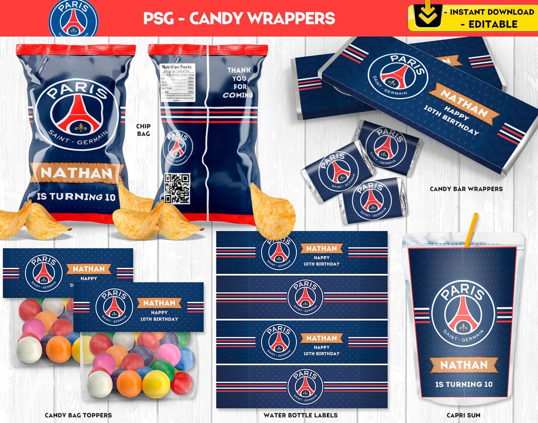 Psg Wrappers Paris Saint Germain Messi Mbappe Cristiano Ronaldo Cr7 ...