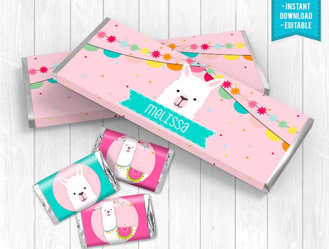 Llama Bar Wrapper Llama Bundle Party Package A Whole Llama Fun Cactus ...