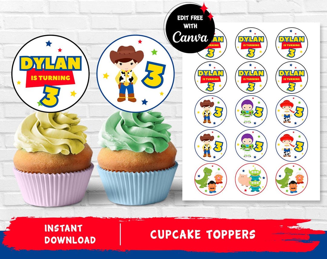 Toy Story Toppers Toy Story Cupcake Toys Toppers Toys Party Toy Story ...
