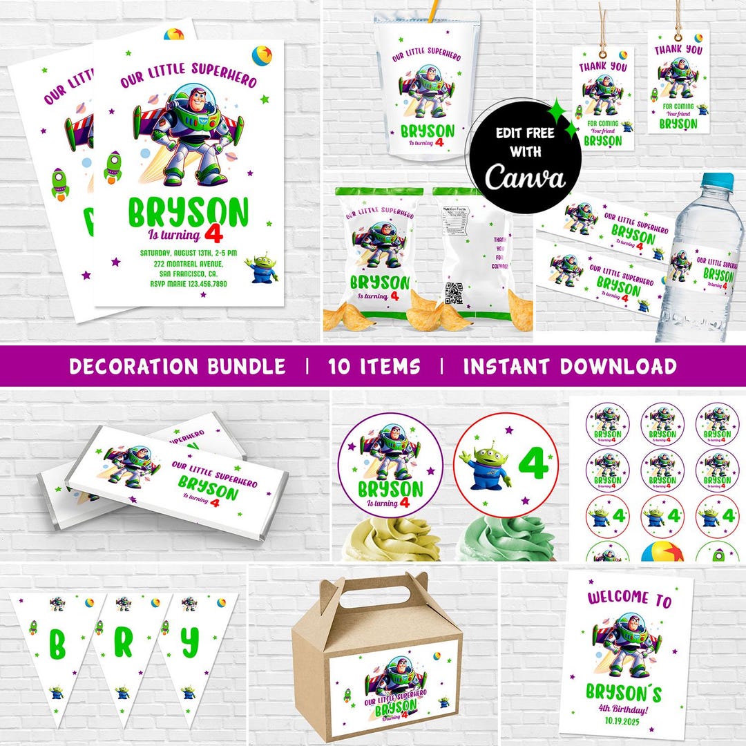 Buzz Lightyear Party Decorations Buzz Lightyear Bundle Toy Story ...