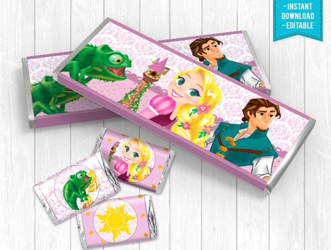 Tangled Bar Wrapper Tangled Bundle Party Package Tangled Birthday ...