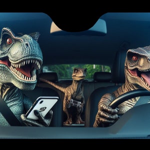 Dinosaur Sun Shade Gift for Dad Funny Car Things Fun Car Accessories ...