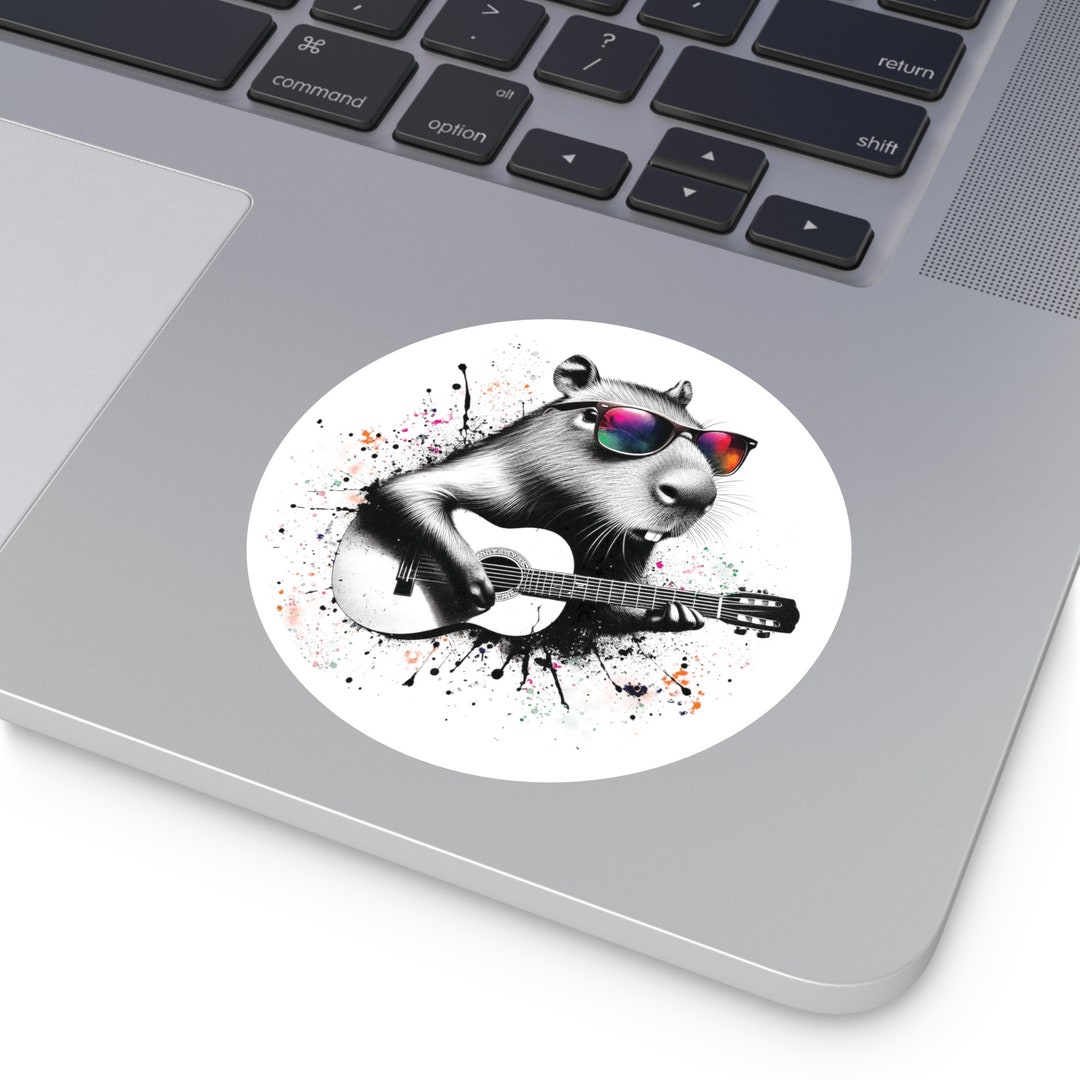 Capybara Sticker Animal Capybara Outdoor Stickers Cute Capybara Rock ...