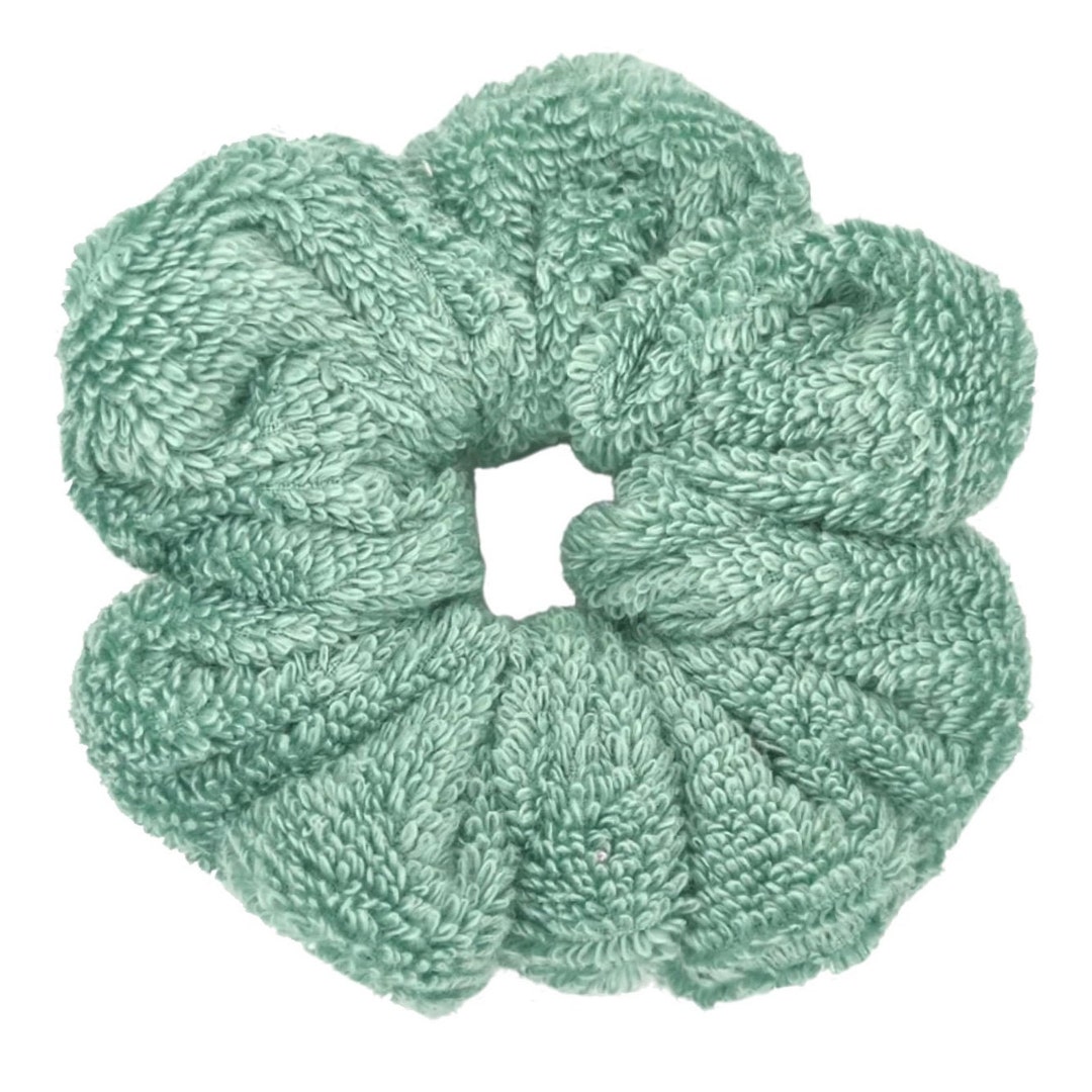 Scrunchie Towel Cotton Terry Sage Green, Updo Hair Style Birthday Gift ...