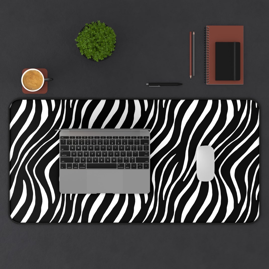 Desk Mat Zebra Design, Mouse Pad Holiday Birthday Gift for Him and Her ...