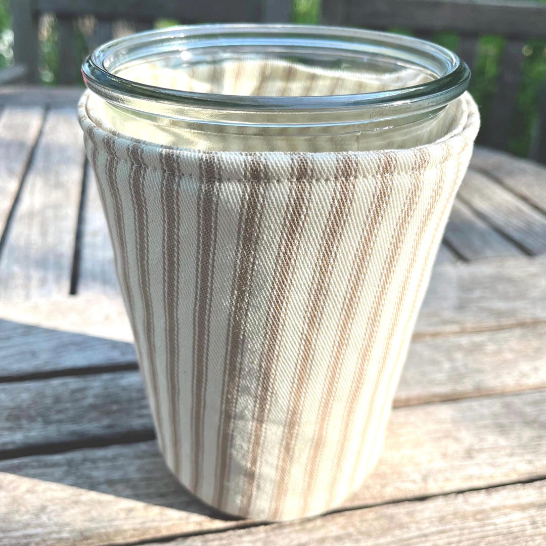 Coffee Cup Cozy Insulated Sleeve, 0.75 Liter Glass Canning Jar, Several ...