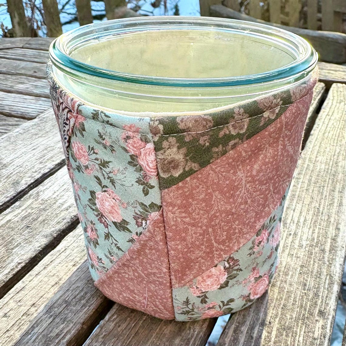 Coffee Cup Insulated Cozy, 0.5 Liter Glass Canning Jar Sleeve ...