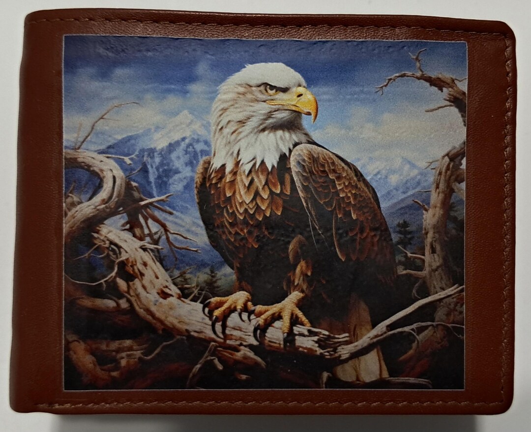 Leather Wallet Wildlife Eagle - Etsy