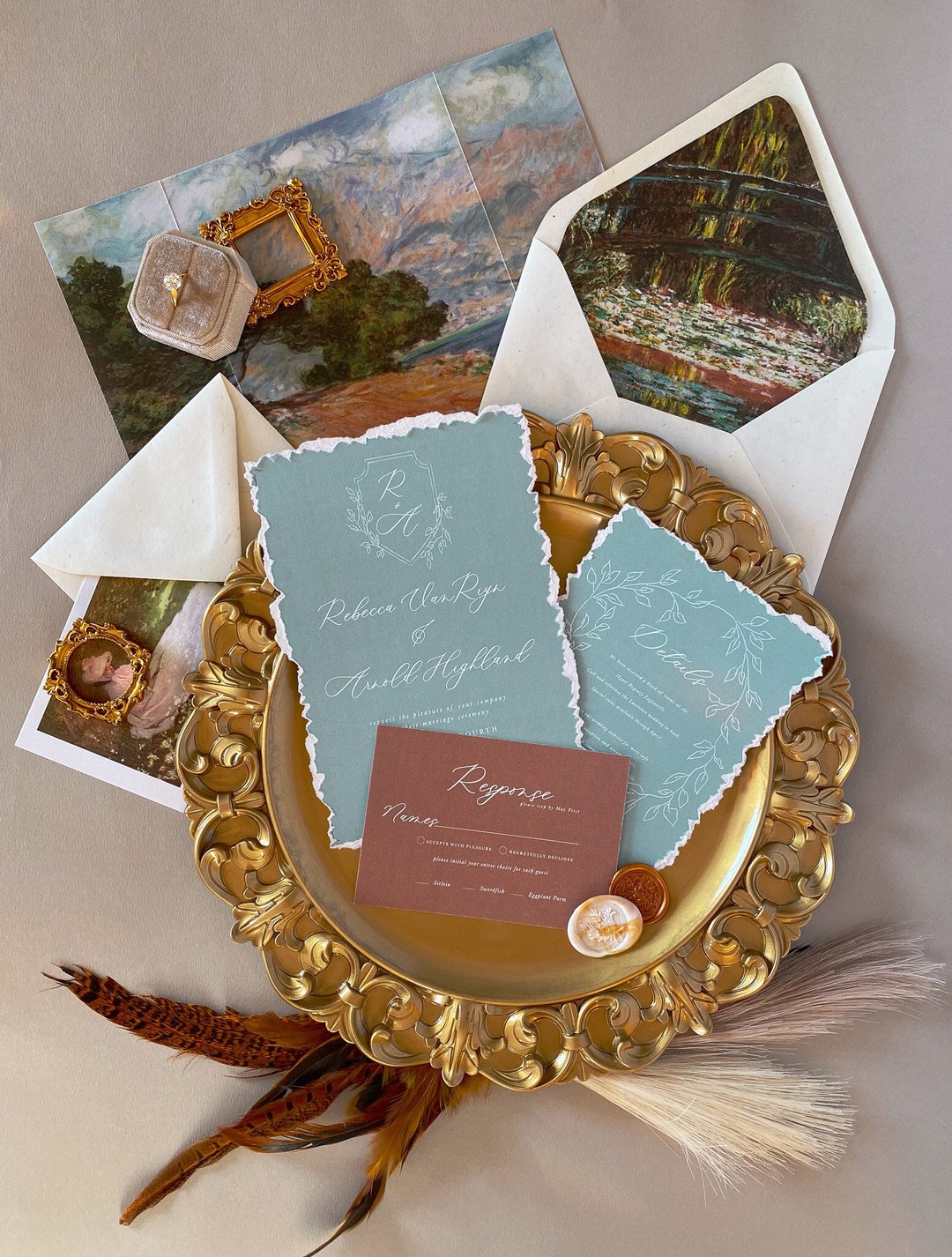 Classical Vintage Wedding Invitation Suite - Etsy