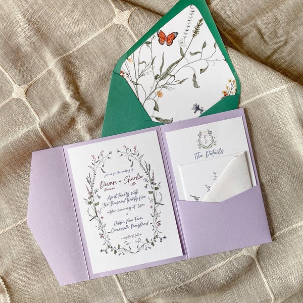 Pocket Folder Invite - Etsy