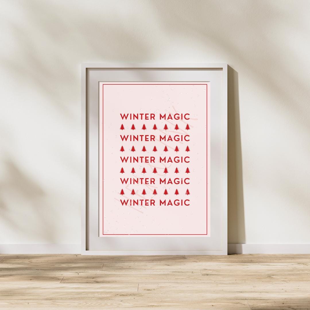 Minimalist Christmas Quote Poster | Simple Holiday Wall Art | Modern ...
