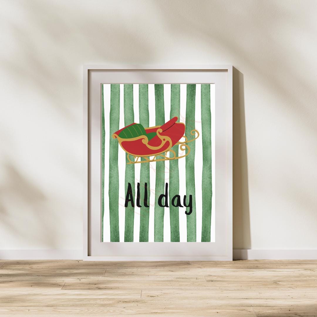 Funny Christmas Poster | WTF Holiday Wall Art | Punny Christmas Print ...