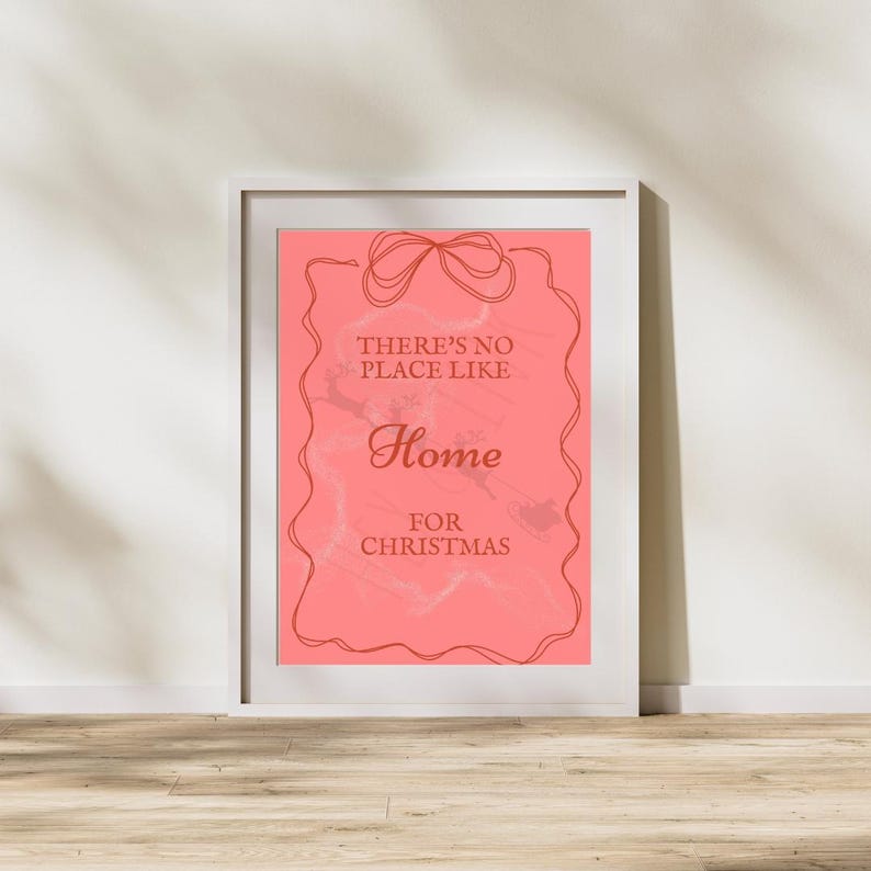 Classic Christmas Quotes Poster | Holiday Lyric Wall Art | Festive Red ...