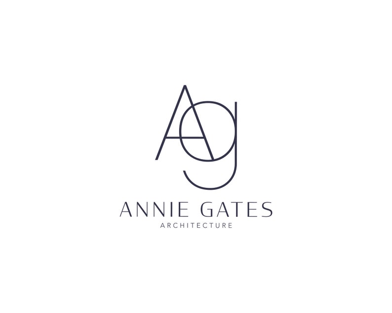 Modern Monogram Logo Geometric Emblem Branding Minimalist Monogram Logo ...