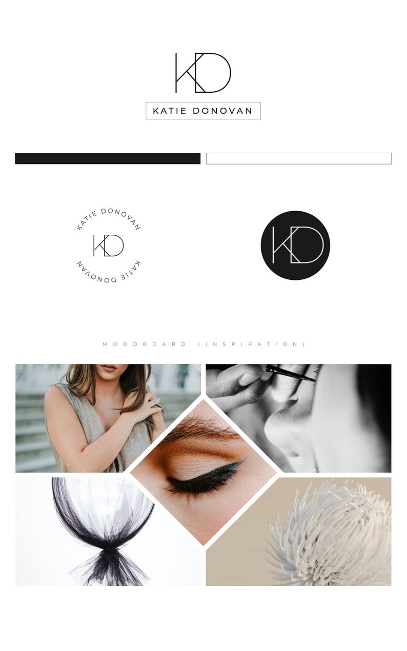 Branding Kit, Logo Package, Monogram Logo, Elegant Minimalist Logo ...