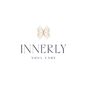 Pre-made Line Art Butterfly Logo. Psyche Logo. Therapist Logo ...