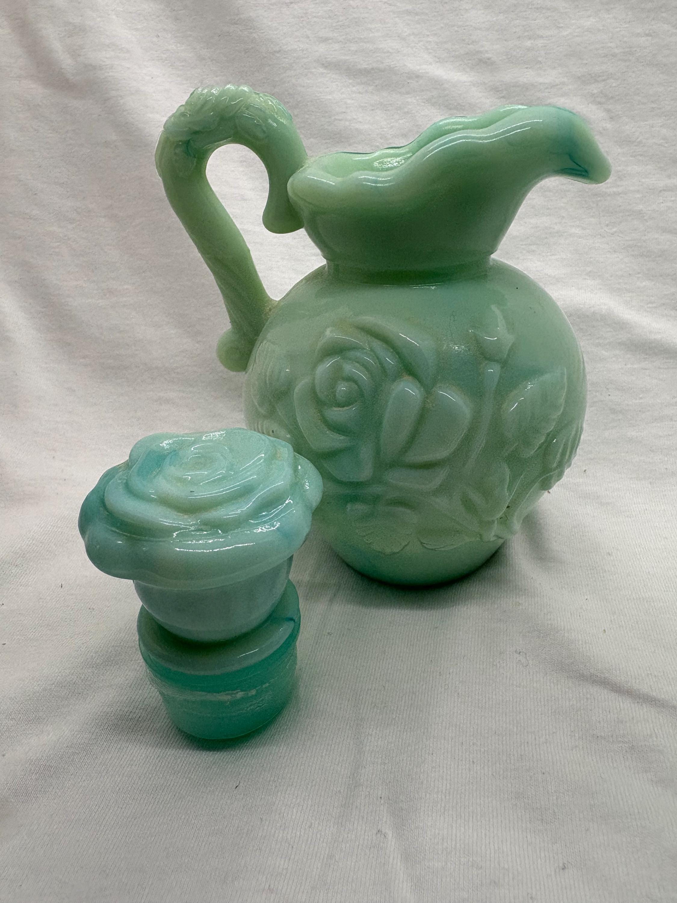 Vtg. Avon 1978 Victorian Rose Pitcher Mini Wash Basin and Powder Shaker ...